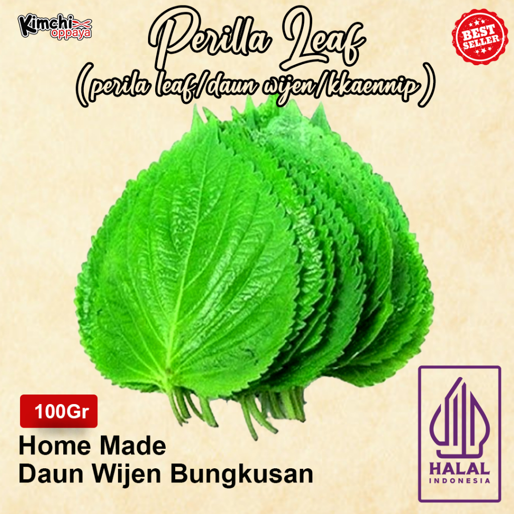 Jual Daun Wijen Korea 100gr – Daun Perilla Leaf Fresh Bungkusan BBQ ...