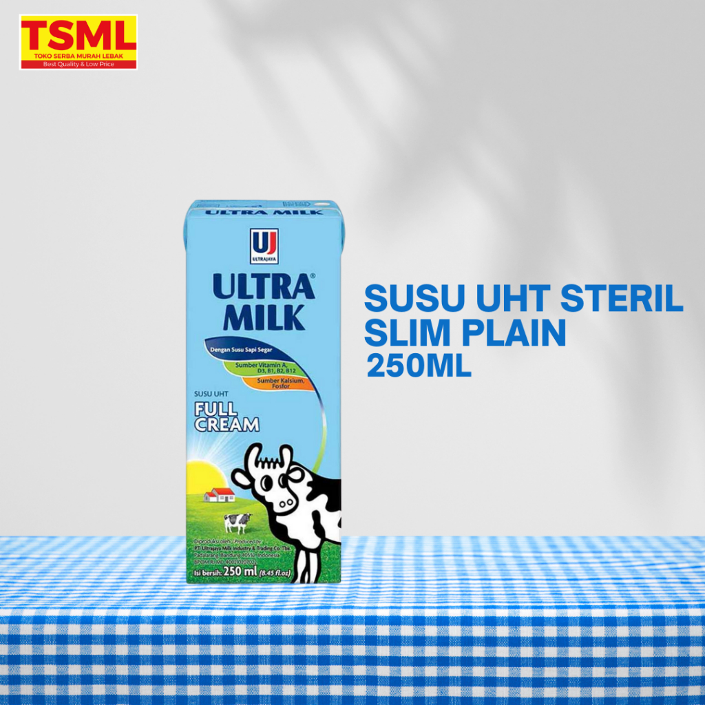 Jual Ultra Susu UHT Steril Slim Plain 250ml | Shopee Indonesia