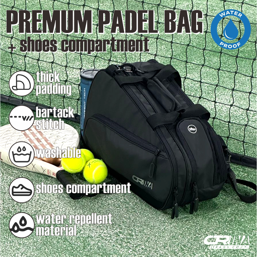 Jual Tas Padel Waterproof Premium | Tas Raket Tenis Sekat Sepatu Bisa ...