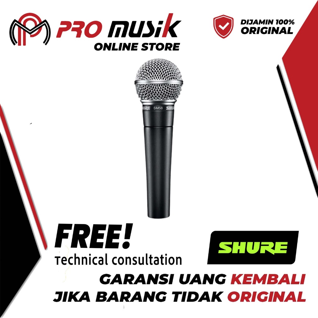 Jual Shure SM58 Dynamic Vocal Microphone - Original dan Garansi Resmi ...