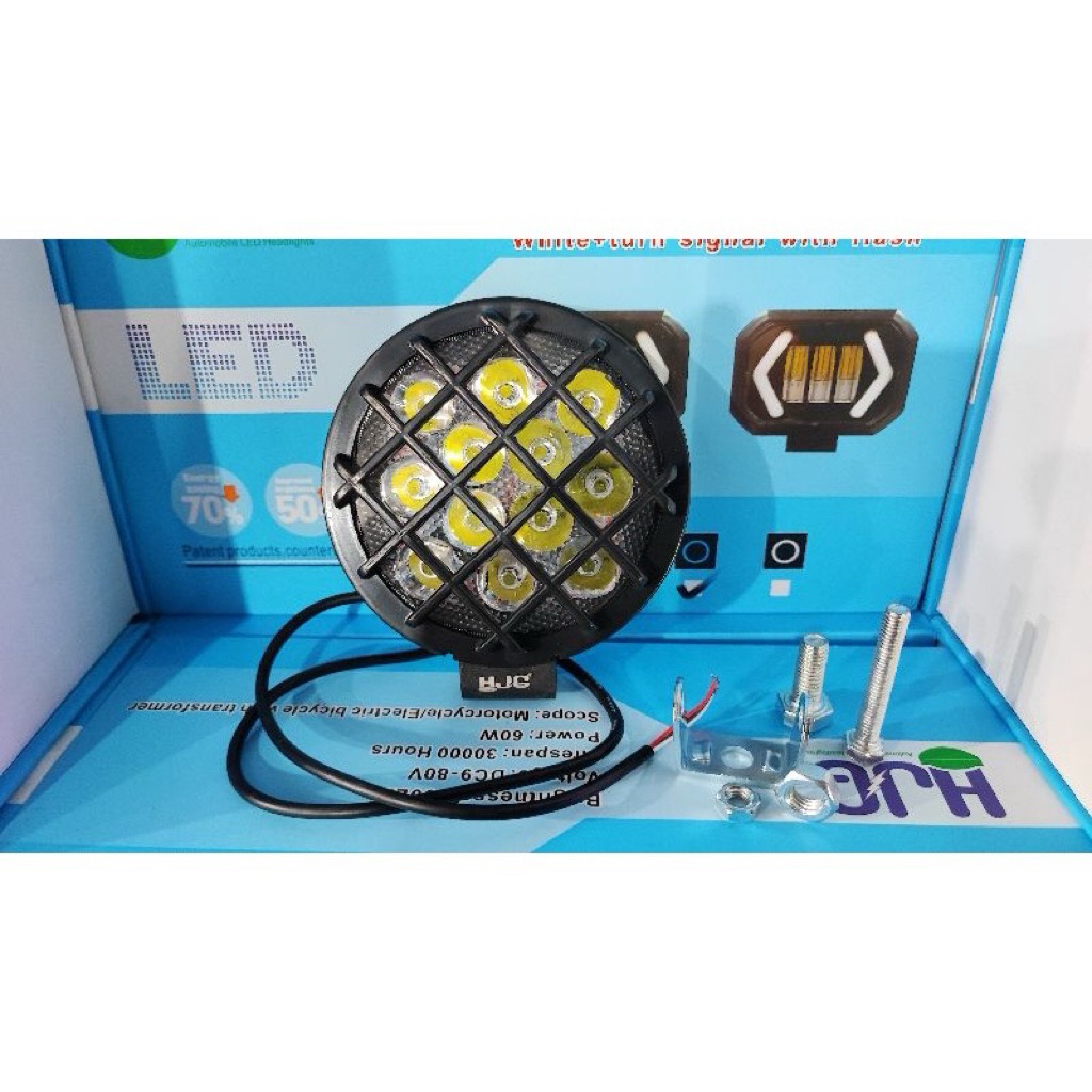 Jual LAMPU TEMBAK SOROT LED CREE 12 MATA RGB BULAT JARING FOKUS TERANG ...