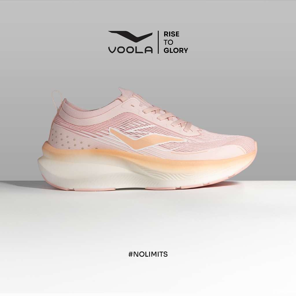 Jual Voola Sepatu Lari Running Shoes Urbease Aurafly Peach / White ...