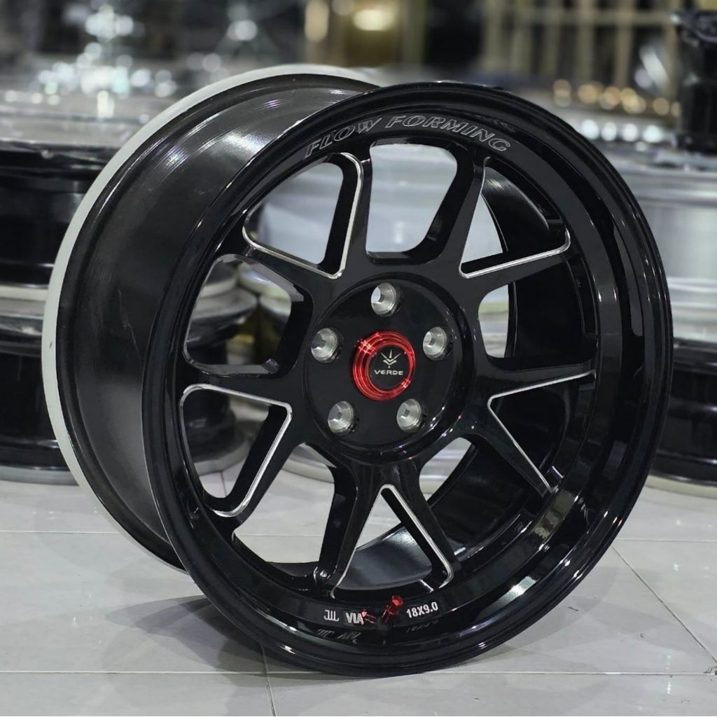 Jual velg racing VENOM 6 VERDE FLOW FORMING R18 LEBAR 9 PCD 5X114,3 ...