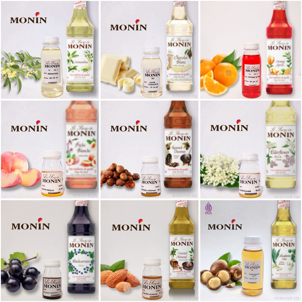 Jual Monin All Flavours Syrup Repack 30ml 75ml 100ml | Shopee Indonesia