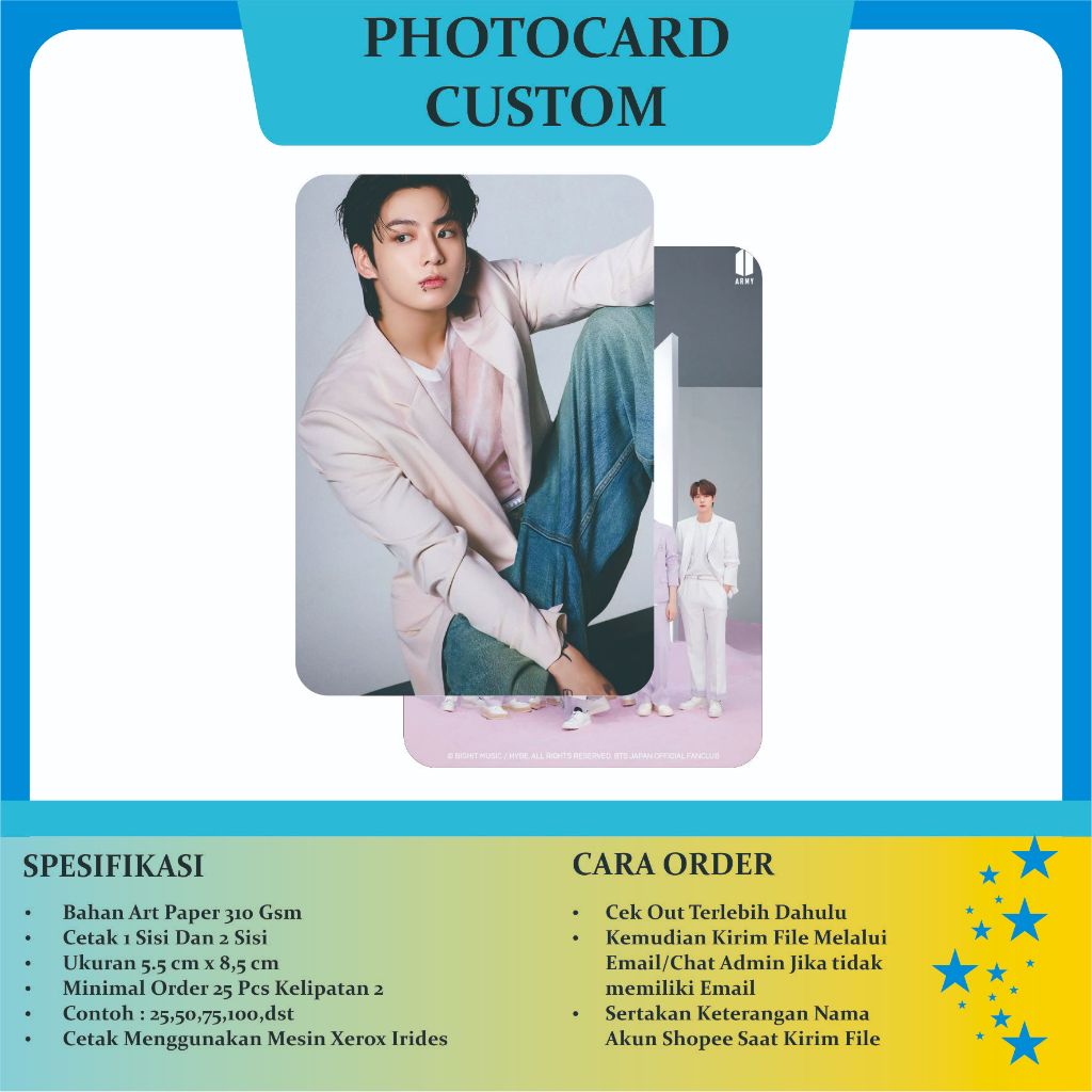 Jual Cetak Photocard 310 GSM Custom Murah Cepat Berkualitas | Shopee ...