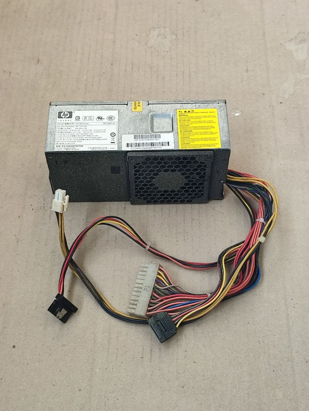 Jual power suply psu pc slim buil up HP ( psu model : HP-D2701CO ...