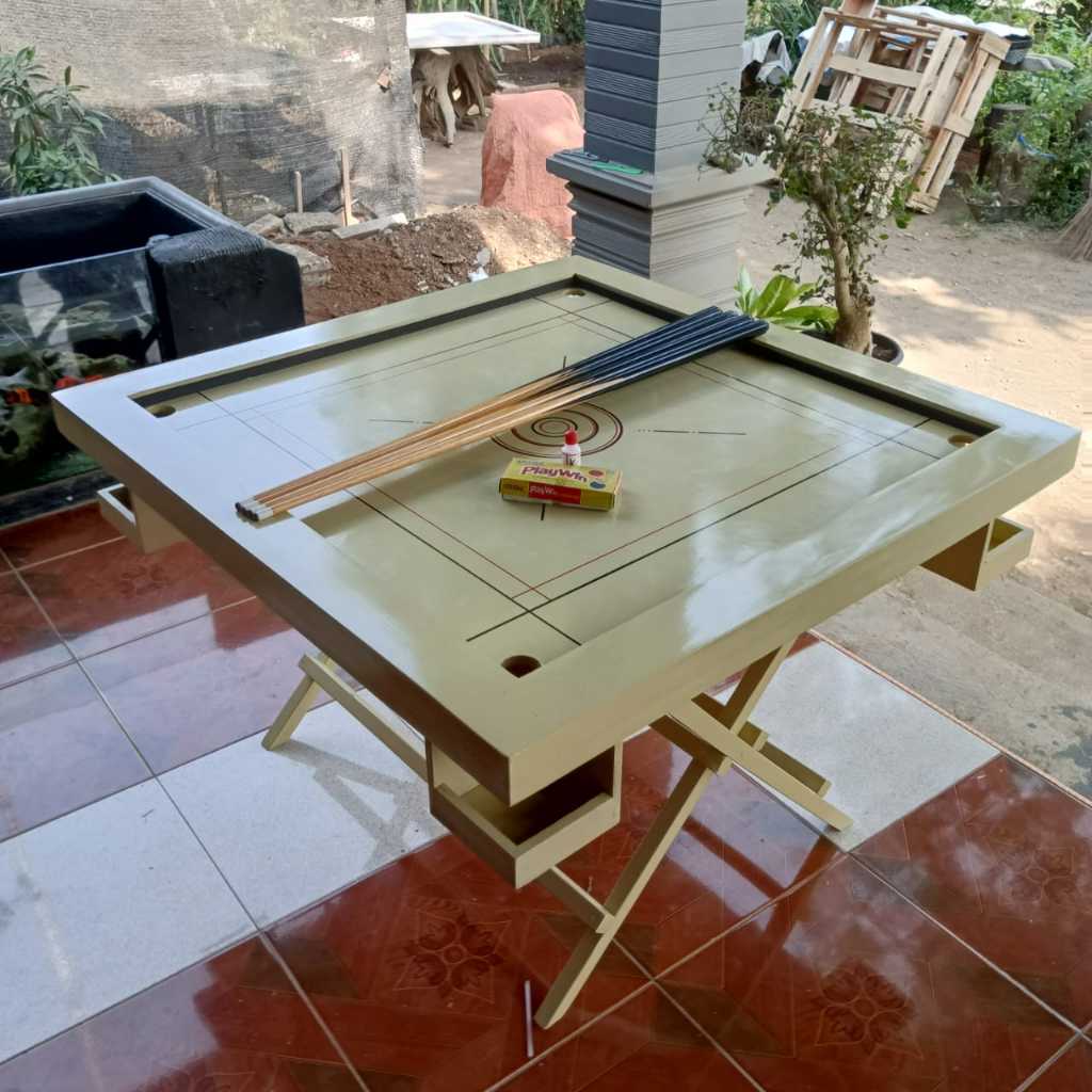 Jual Papan Meja Mainan Tusot Biliard Karambol Kayu Meranti Tebal 1,2 Cm ...