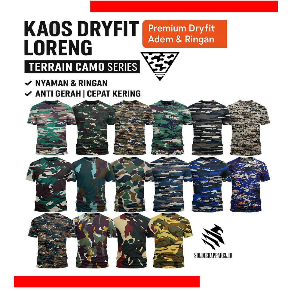 Jual Kaos Loreng Dryfit Premium – Ringan, Adem & Nyaman untuk Aktivitas ...