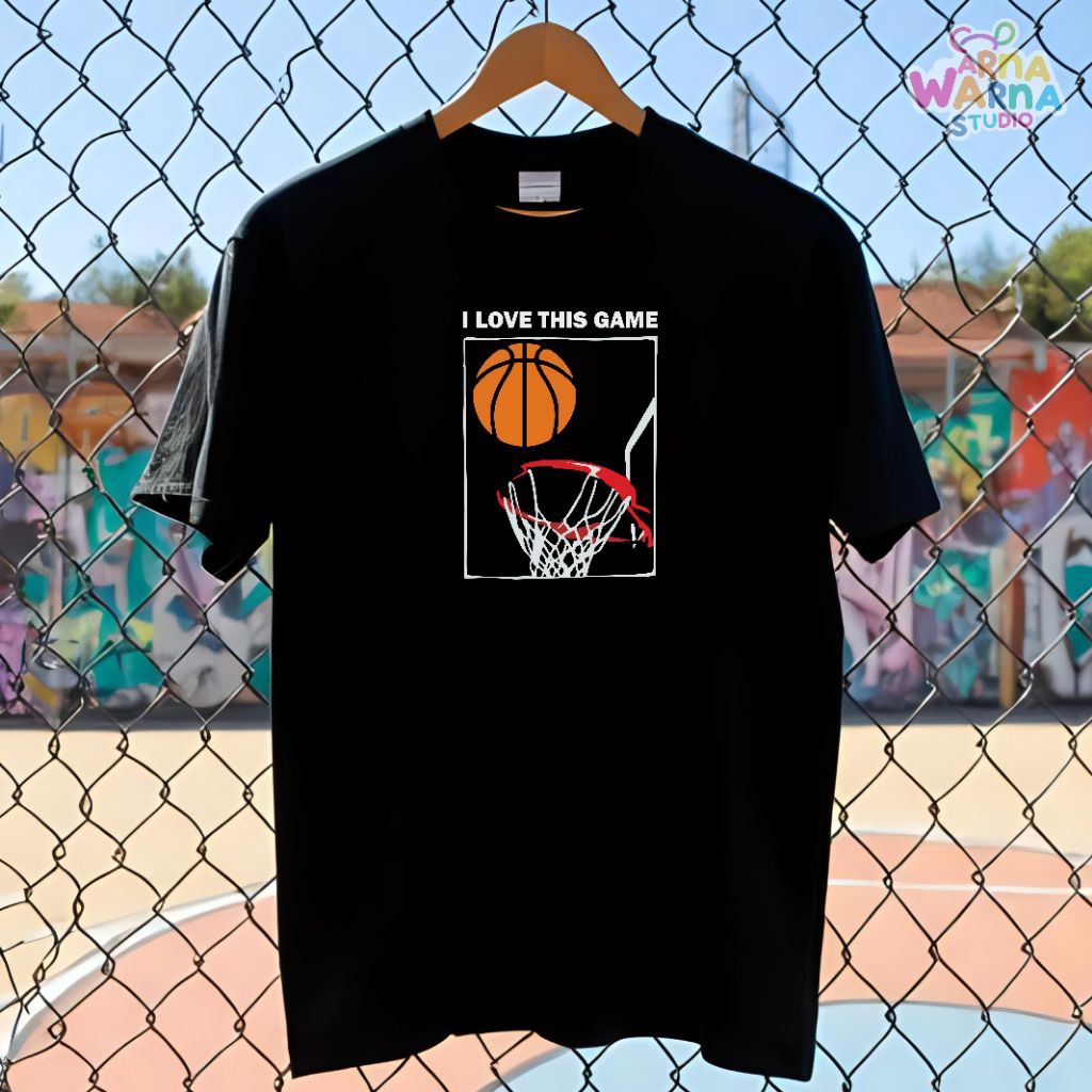 Jual Kaos Distro Sablon Tema Basketball - I Love This Game / Kaos ...