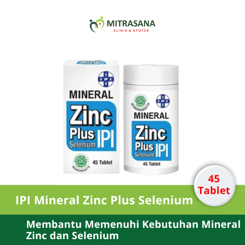 Jual IPI Mineral Zinc Plus Selenium 45 Tablet - Suplemen Zinc dan ...