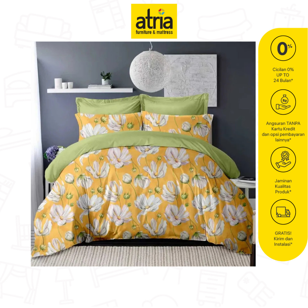 Jual Atria Venice Comforter Set Selimut & Sprei Microfiber Motif ...