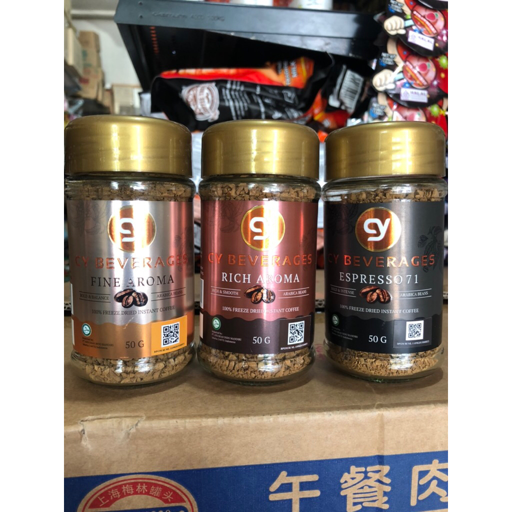 Jual CY Beverages 100% Freeze Dried Instant Coffee 50g | Shopee Indonesia