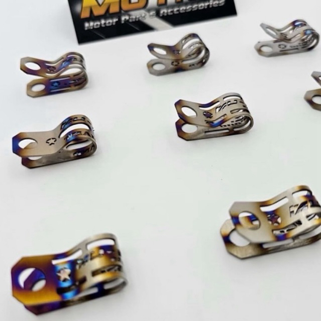 Jual Kleman Bracket Selang Kabel Rem BURN Titanium By MuFac Original ...