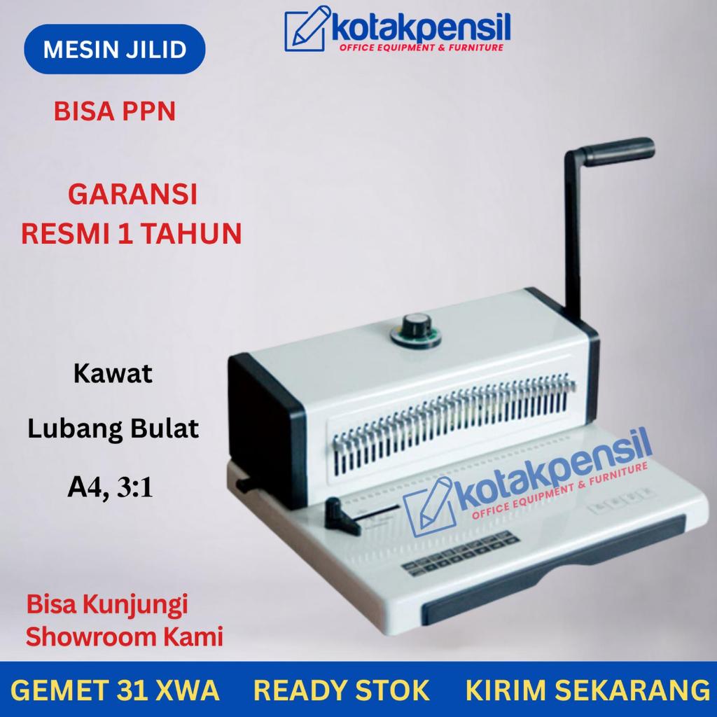 Jual Mesin Jilid Spiral Kawat GEMET 31XWA A4 Binding 3:1 |Mesin Jilid ...