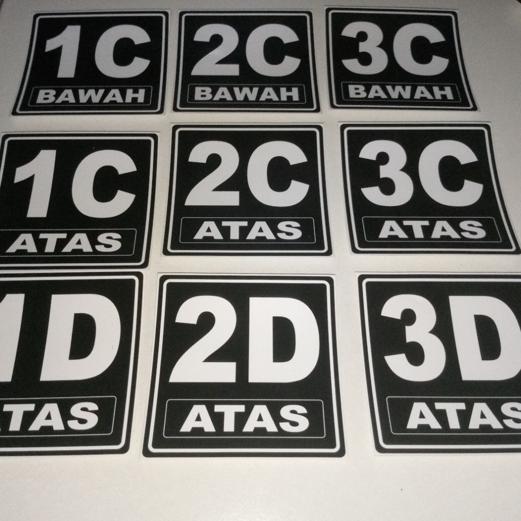 Jual Stiker Angka Custom 10x10cm / 12x12cm / 15x15cm, bahan Vinyl ...