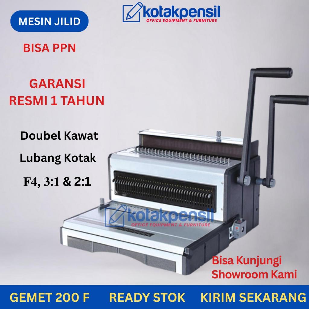 Jual Mesin Jilid Binding Machine Kawat Double GEMET 200 F|Mesin jilid ...
