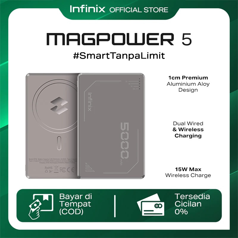 Jual Infinix Mag Power XP06 - 5000mAh - 20W Wireless Max Power -Type C ...