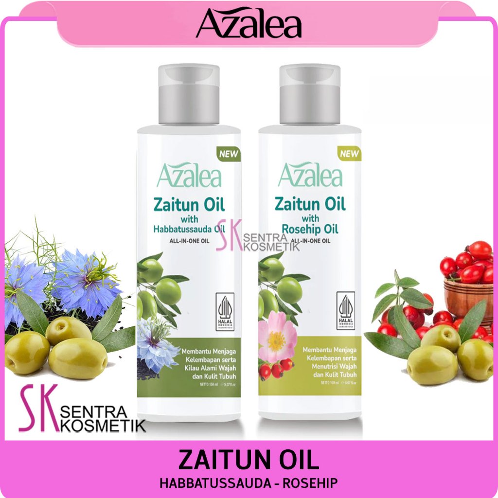 Jual AZALEA Minyak Zaitun Olive Oil With Rosehip Oil & Habbatussauda ...