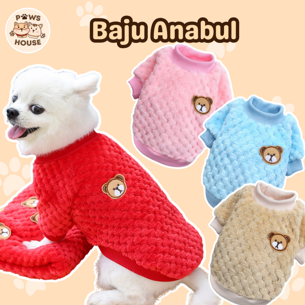 Jual PAWS HOUSE Baju Anjing Model Teddy Bear Lucu Bahan Tebal | Shopee ...
