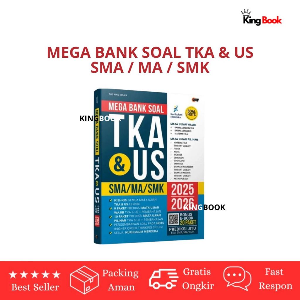Jual Buku TKA 2025/2026 SMA MA SMK / Mega Bank Soal TKA & US SMA/MA/SMK ...