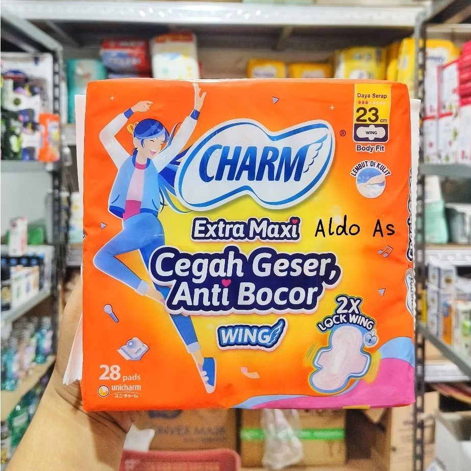 Jual Charm Body Fit Extra Maxi Wing / Softex 28 pads / Pembalut Wanita ...