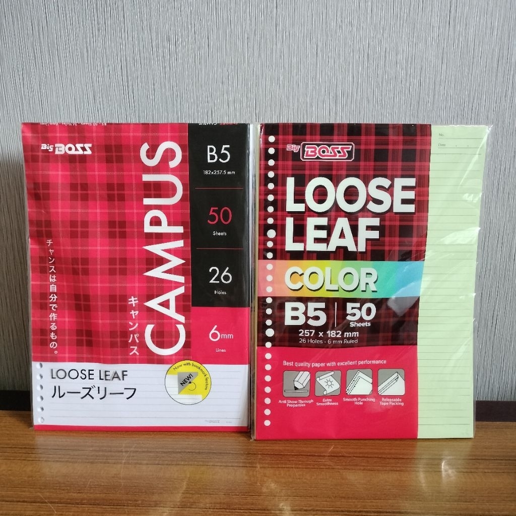 Jual Loose Leaf Big Boss B5 isi 50 lembar Bergaris, 26 lubang / Kertas ...