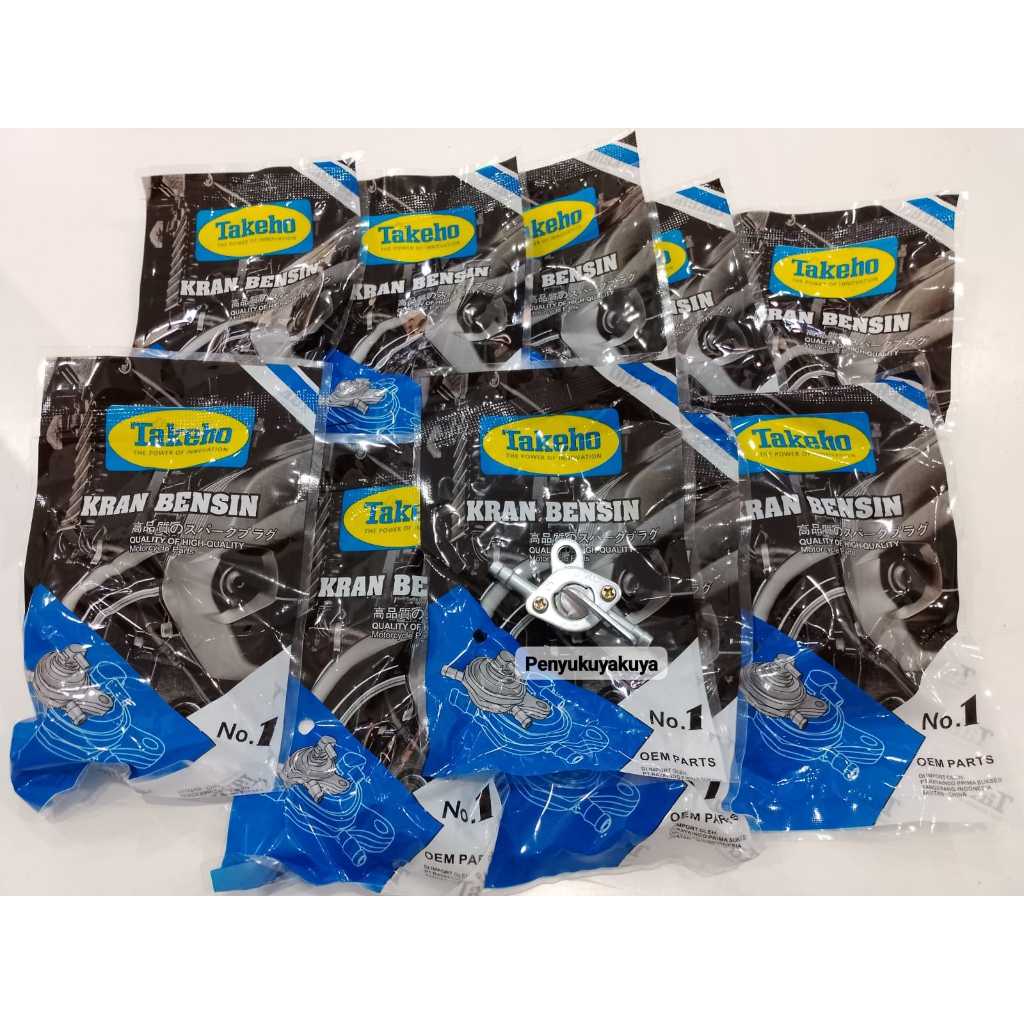 Jual ( TAKEHO ) 10 PCS CHROME UNIVERSAL KERAN BENSIN MOTOR KRAN SILVER ...