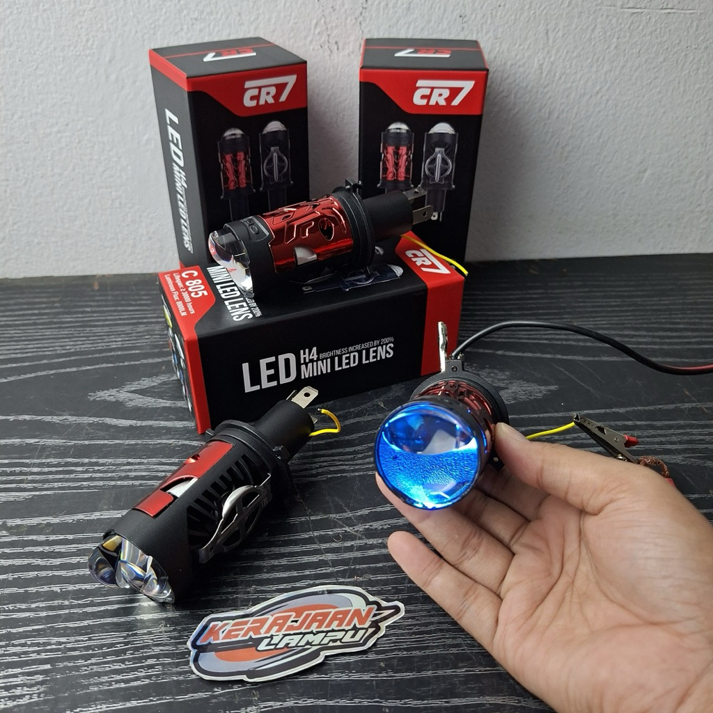 Jual Biled H4 Mini Laser 2 Lensa Blue Lens C805 CR7 Plus Devil Dengan ...