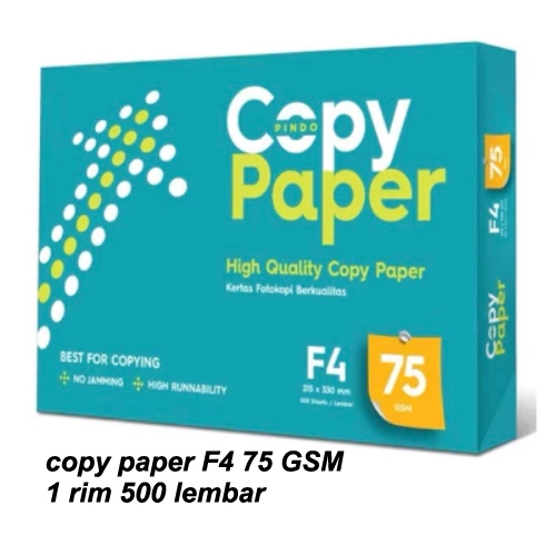 Jual Kertas HVS F4 75 GSM COPY PAPER - (1 Rim 500 Lembar) | Shopee ...