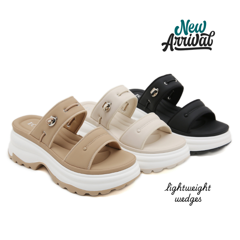 Jual Bozka sandal wedges wanita modern Cherry kasual Sendal | Shopee ...