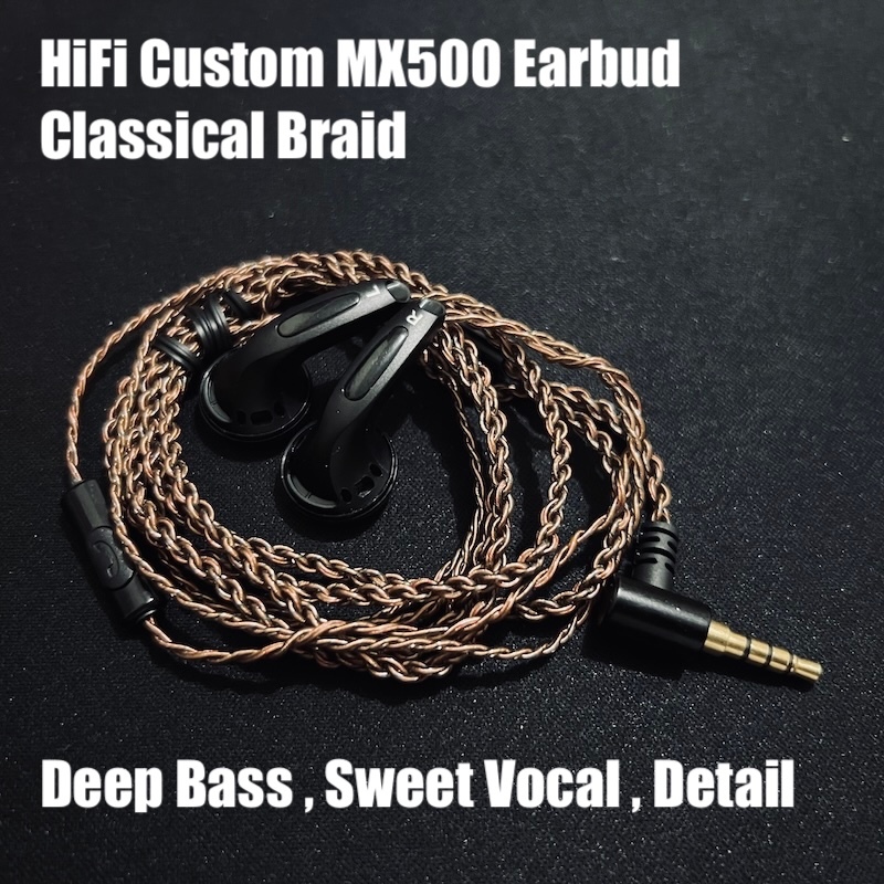 Jual Custom Super Bass Earphone With Mic HiFi Sound Headset MX500 High ...