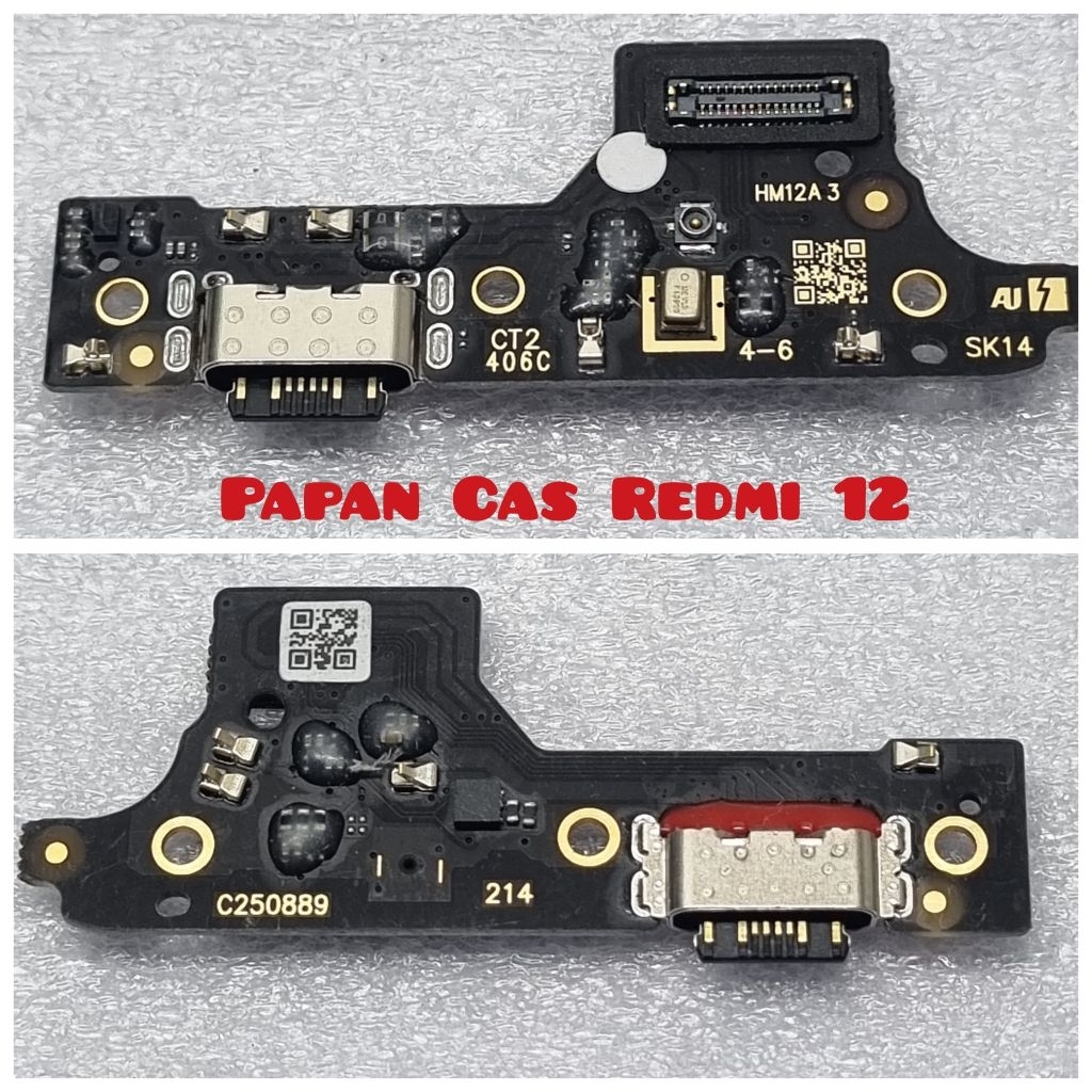 Jual Flexible Cas/ Papan Cas Redmi 12 Full Komponen + Mic + IC ...