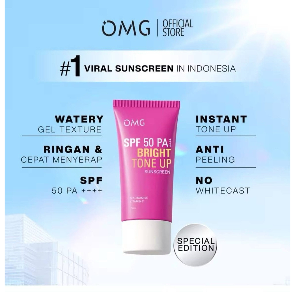Jual OMG SUNSCREEN SPF 50++ TONE UP | Shopee Indonesia