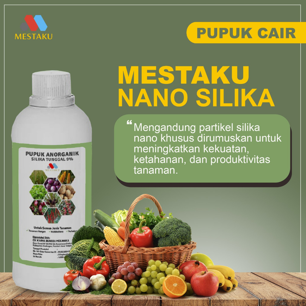 Jual PUPUK NANO SILIKA MESTAKU - Menghemat pupuk dasar & melindungi ...