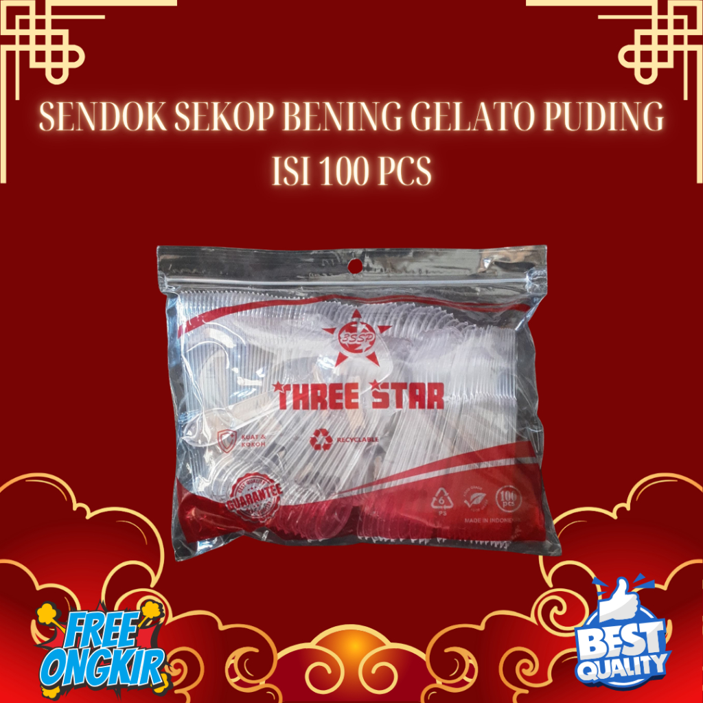 Jual SENDOK SEKOP PLASTIK ES BENING GELATO ICE CREAM PUDDING ISI 100 ...