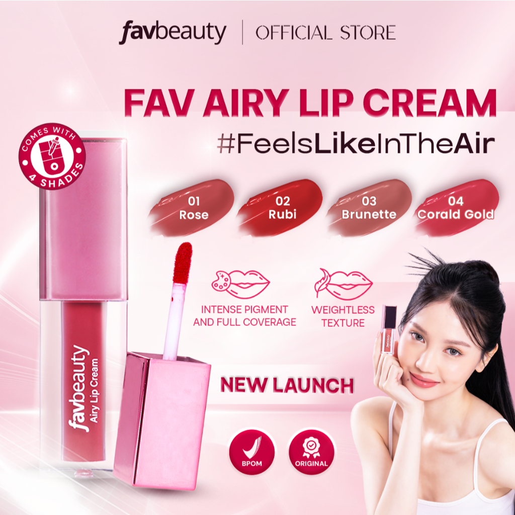 Jual FAV BEAUTY AIRY LIP CREAM | Lip Cream Lipstick Pewarna Bibir Lip ...