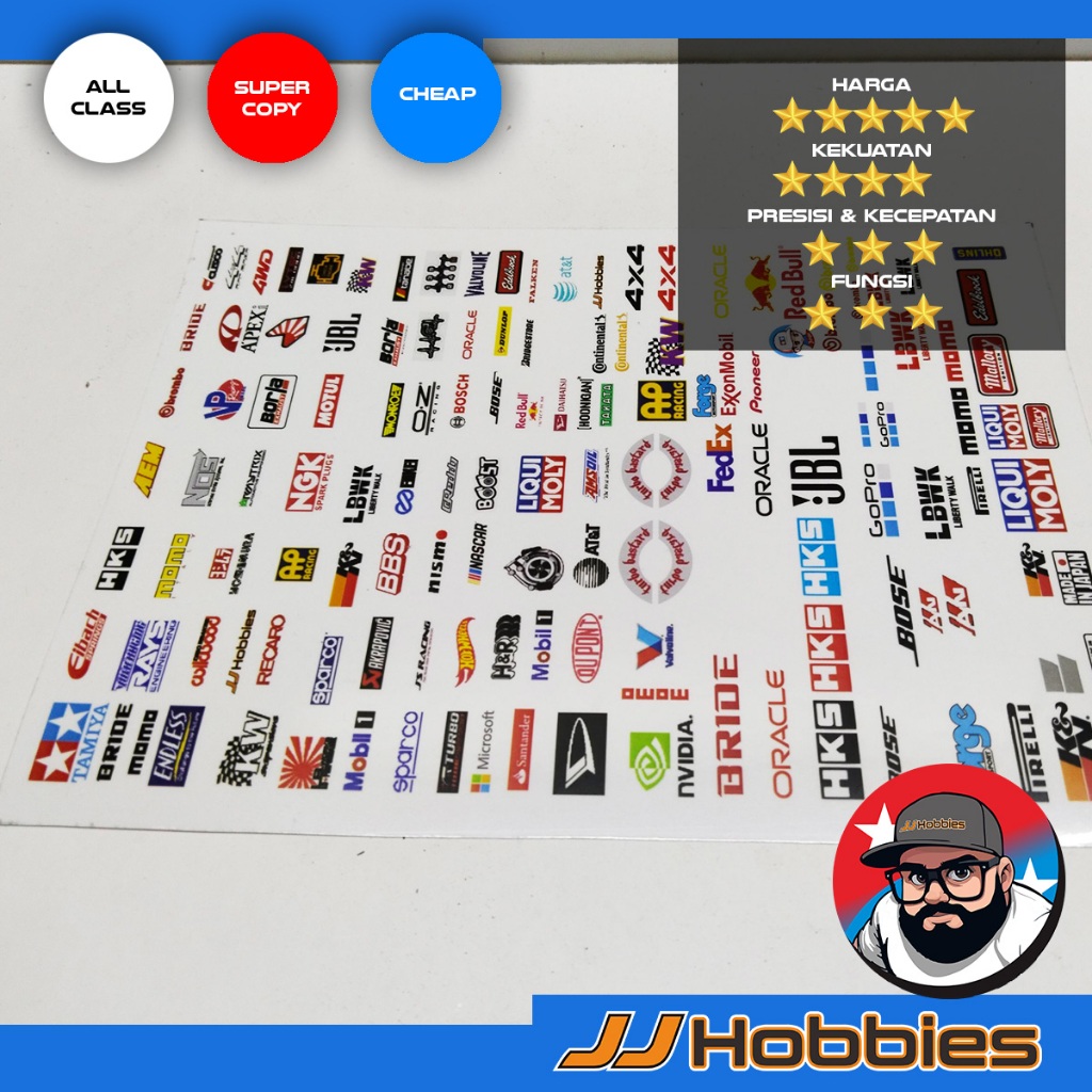 Jual Custom Decal Tamiya - Logo Sponsor B | Shopee Indonesia