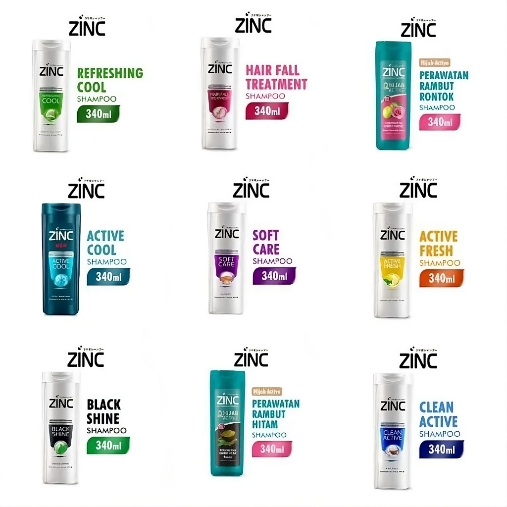 Jual Zinc Shampo Botol 340mL | Shampo Anti Ketombe | Shopee Indonesia