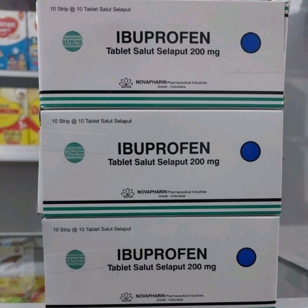 Jual IBU PROFEN 200 MG NOVAPHARIN PERBOX ISI 100 TAB | Shopee Indonesia