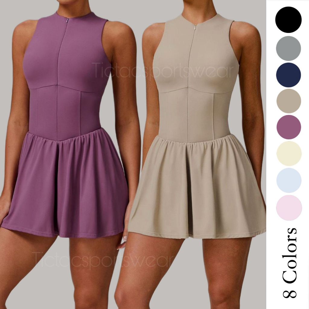 Jual PALMER PADEL DRESS (ada Cup bra + Short) / SETELAN DRESS OLAHRAGA ...