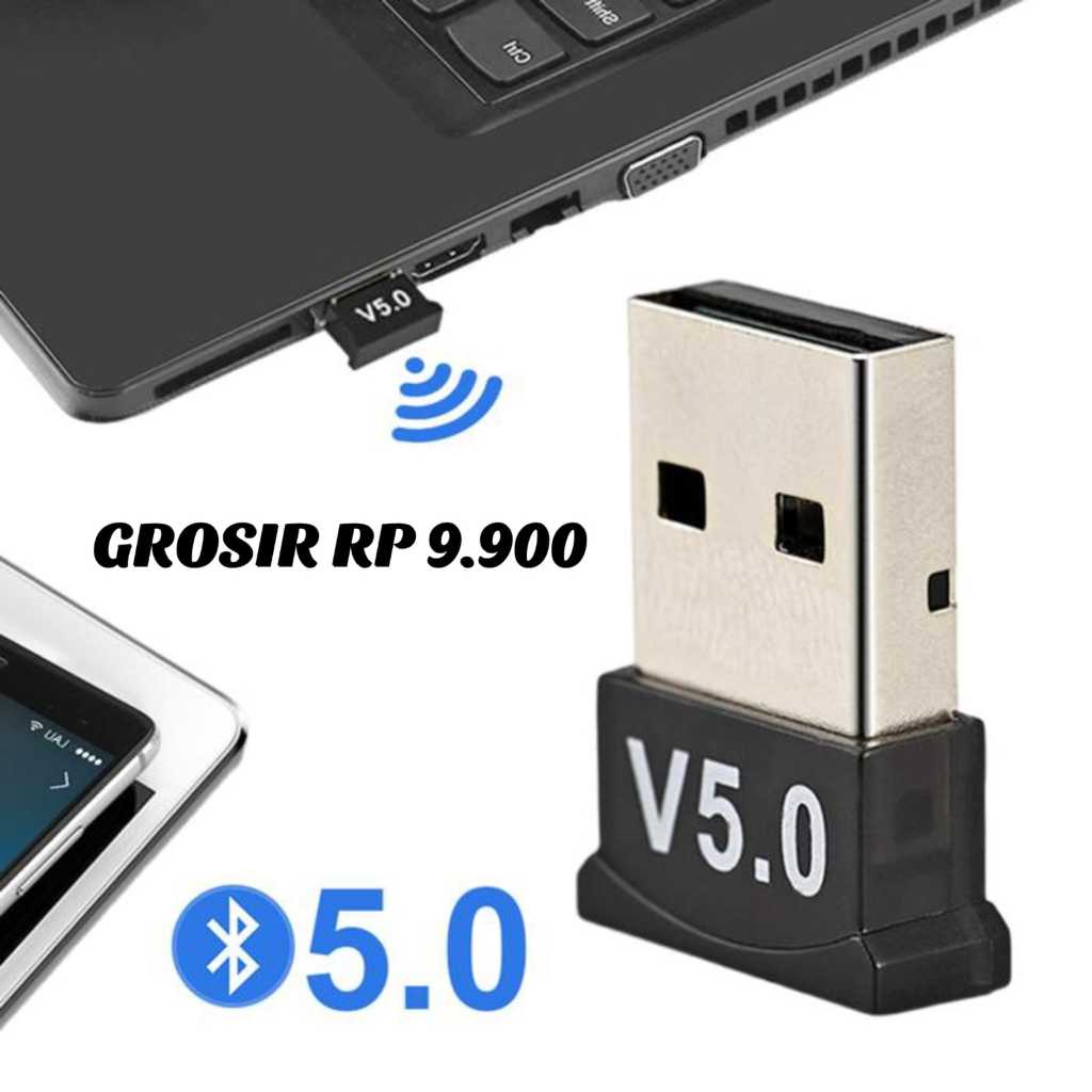 Jual Mini USB Bluetooth V5.0 Dongle Eksternal Adapter For PC Laptop ...