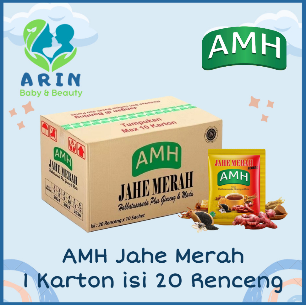 Jual AMH Jahe Merah Herbal 1 Karton isi 20 Renceng x 10 Sachet | Shopee ...