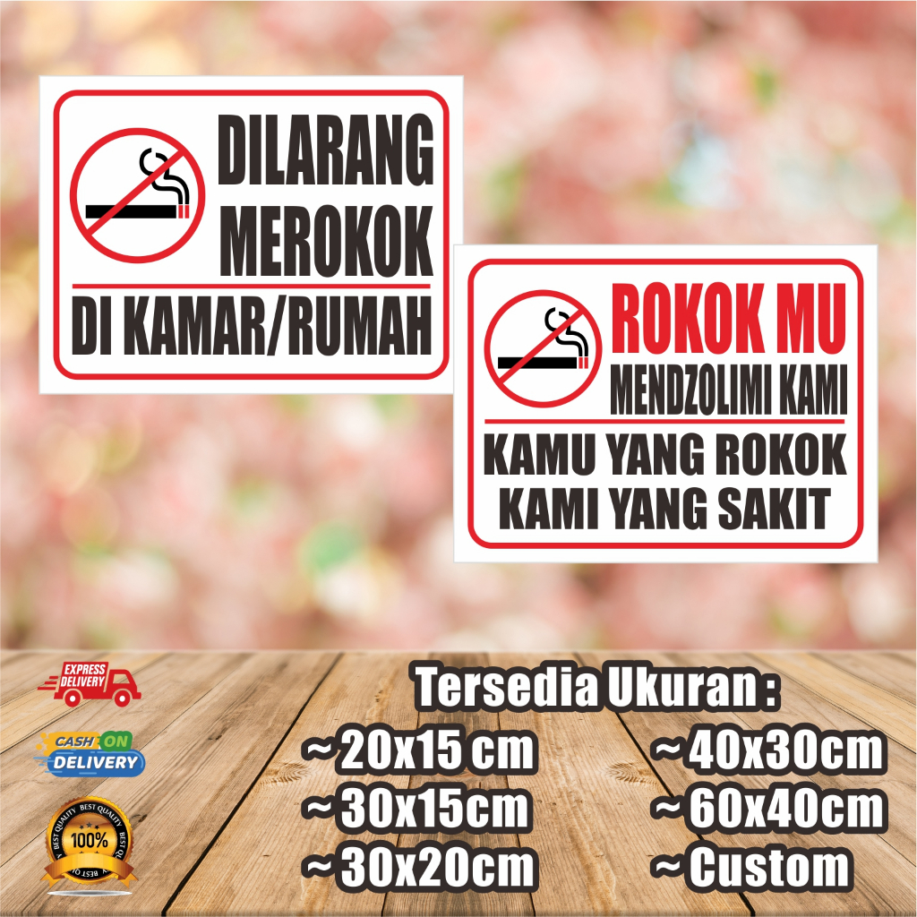 Jual Stiker DIlarang Merokok Design Baru | Shopee Indonesia