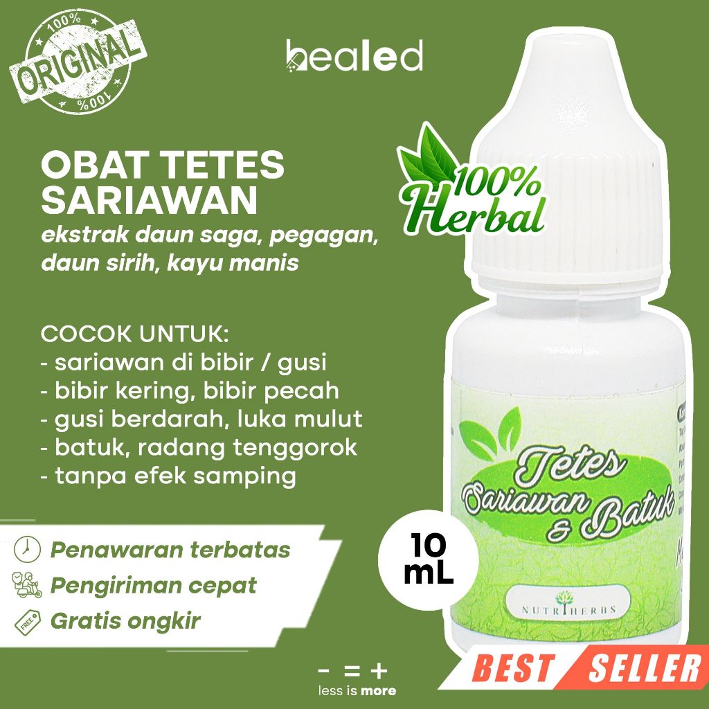 Jual Obat Cairan Tetes Daun Saga Herbal Nutriherbs Mariza Cina Alami ...
