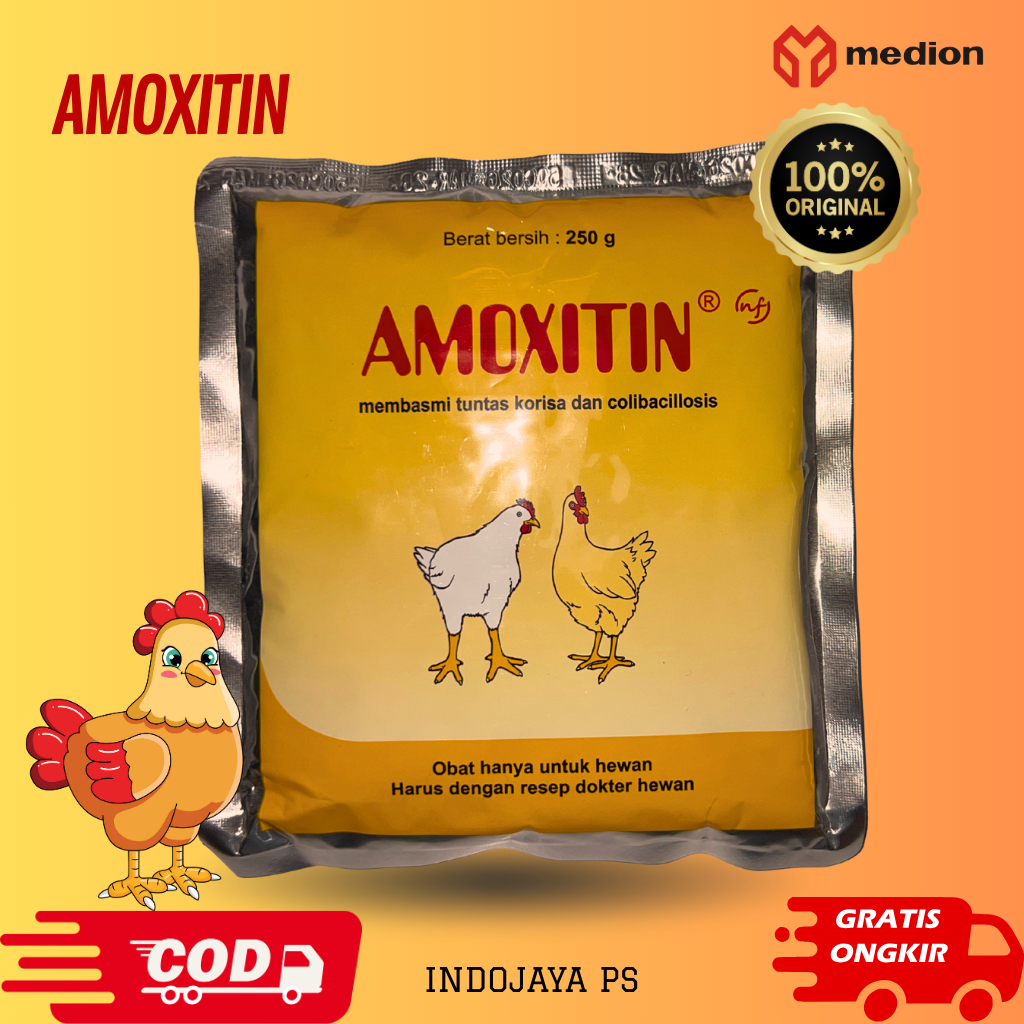 Jual AMOXITIN 250 gram obat coli, pullorum pada ayam dan unggas lain ...