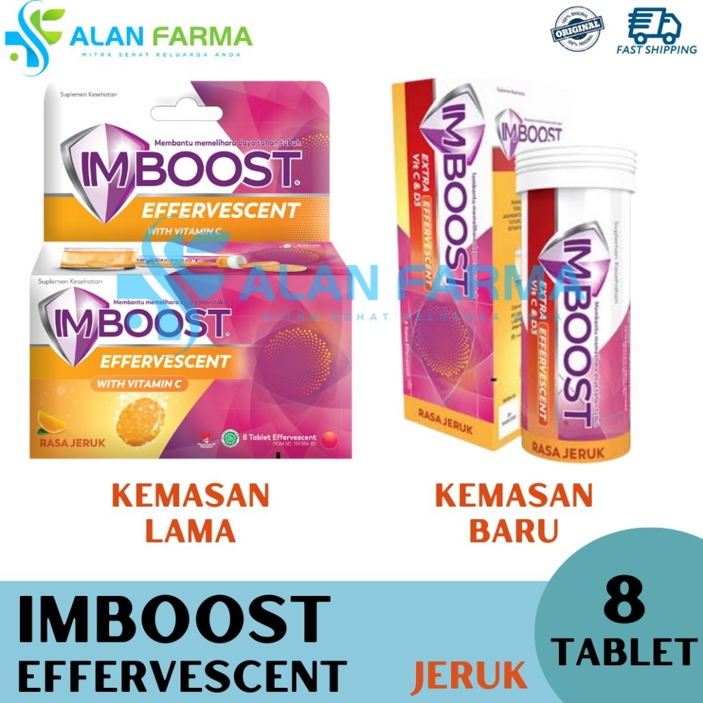 Jual Imboost Effervescent with Vitamin C isi 8 Tablet | Imboost Larut ...