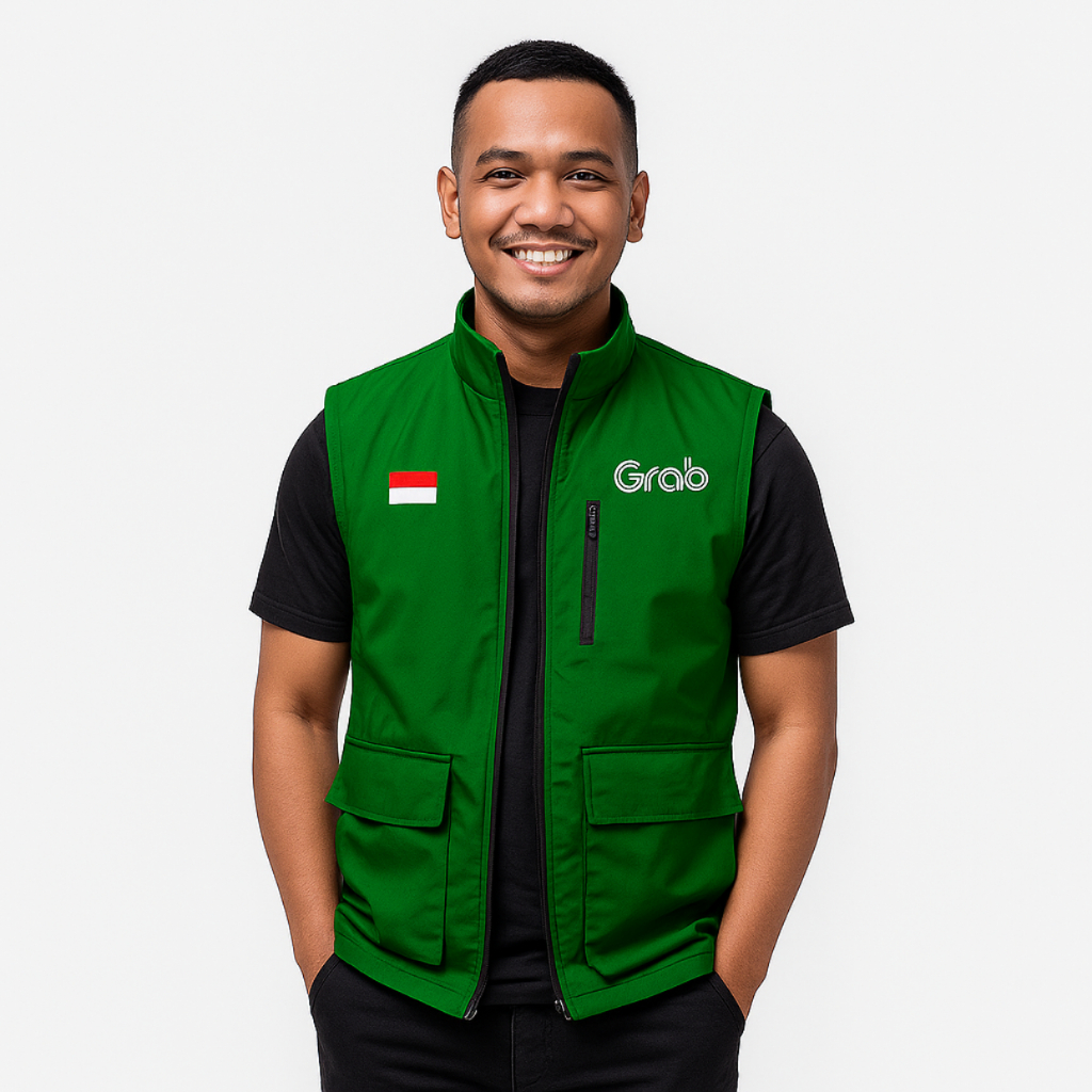 Jual BISA CUSTOM - Jaket Rompi Grab Original Terbaru / Rompy Ojol Grab / Rompi Grab Terbaru 2025 ...