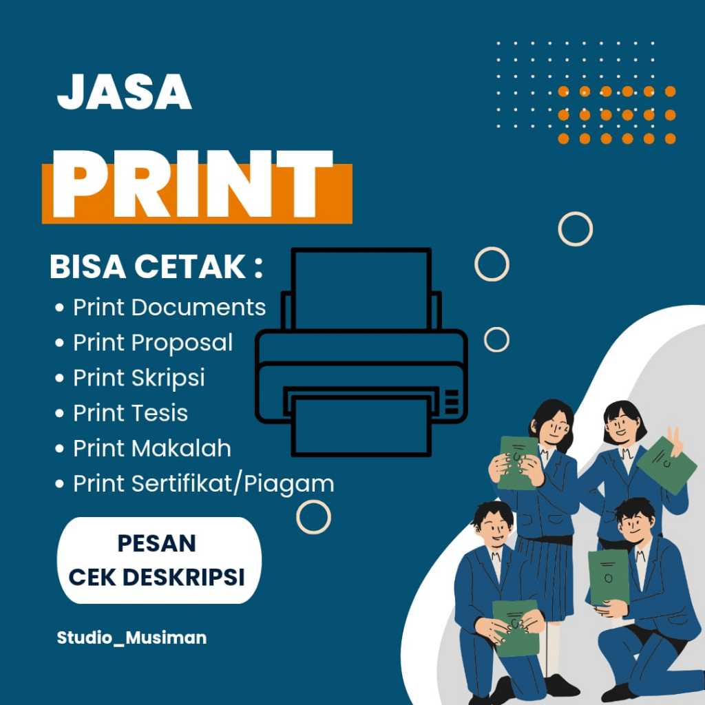 Jual JASA CETAK / PRINT DOKUMEN, SKRIPSI, MAKALAH, PROPOSAL 70gr ...