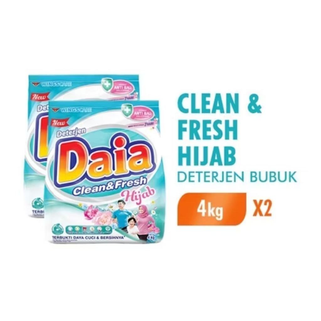 Jual DAIA detergen bubuk clean & fresh hijab | Shopee Indonesia