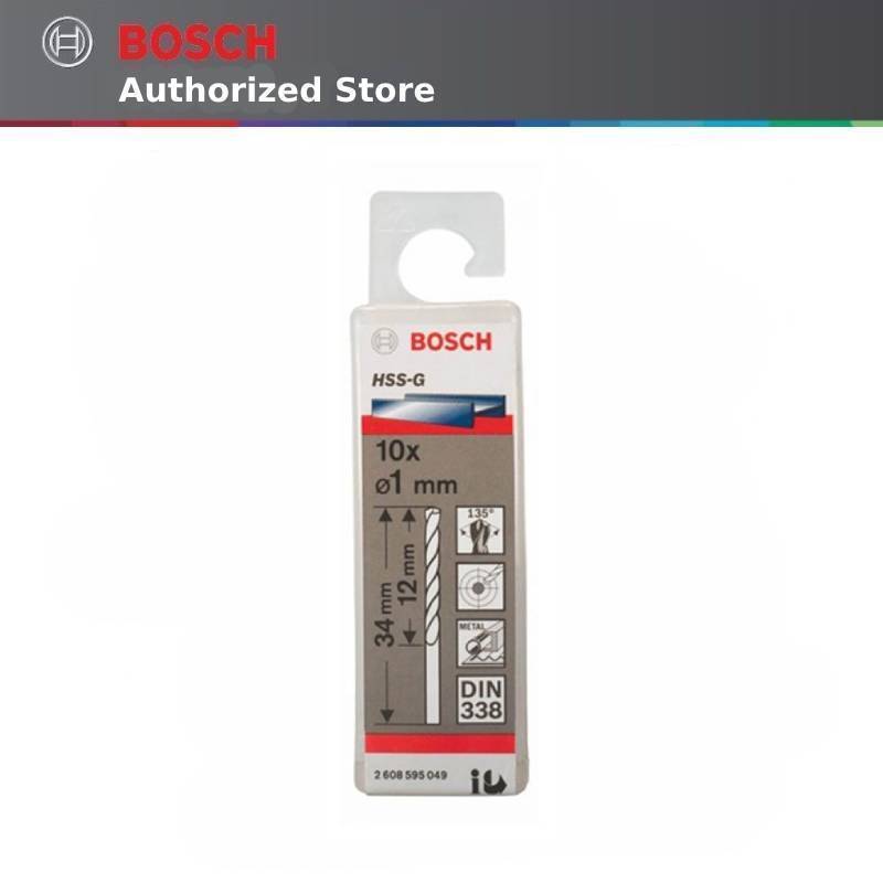 Jual Bosch Mata Bor HSS-G Metal Drill Bit 1.0 MM X 10 PCS | Shopee Indonesia